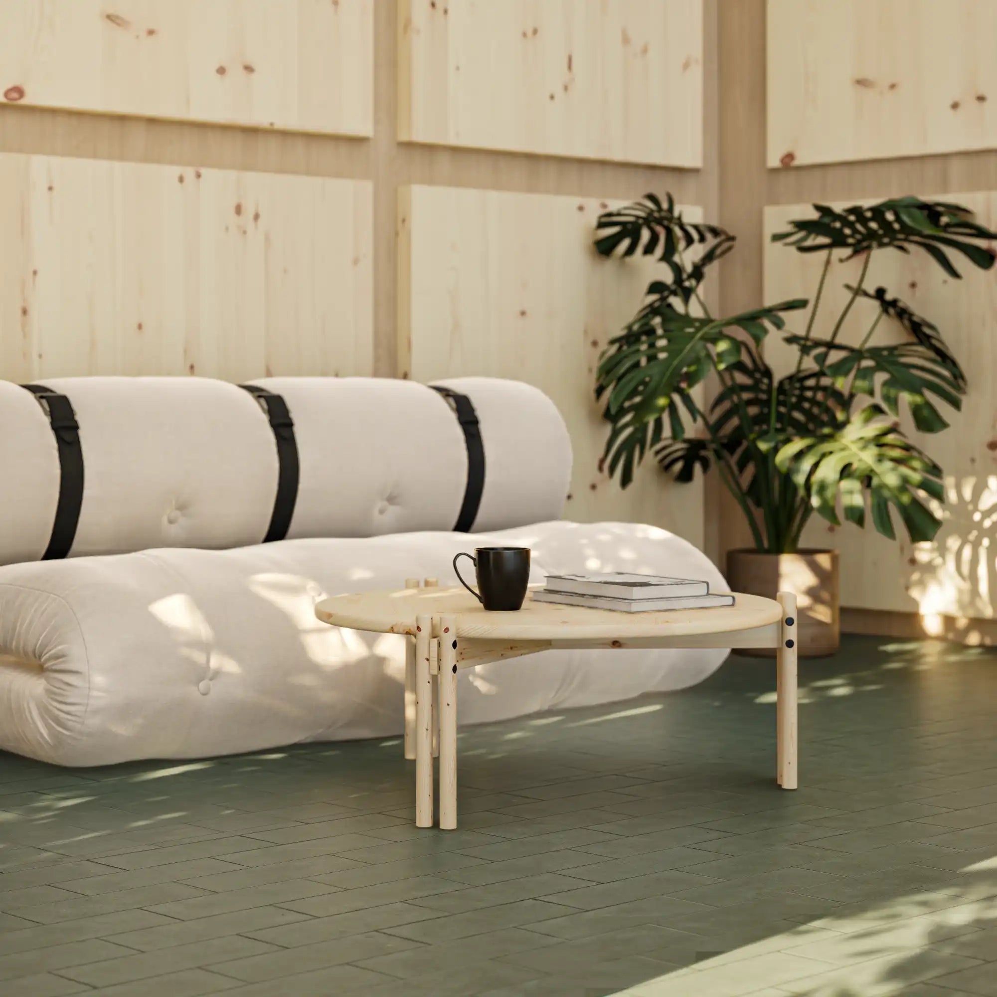Buckle up Futon Sofa Versatile Seating Guest Bed